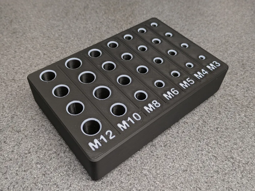 Metric Tap holder M3-M12 (Gridfinity) - Free 3D Print Model - MakerWorld