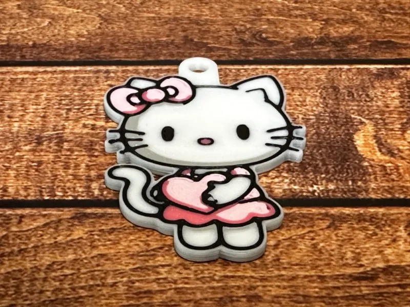 Hello Kitty Keychain by coasters&bits - MakerWorld