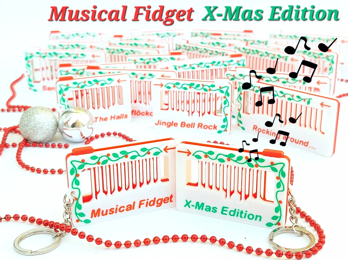 Musical Fidget (X-Mas Edition) - Free 3D Print Model - MakerWorld