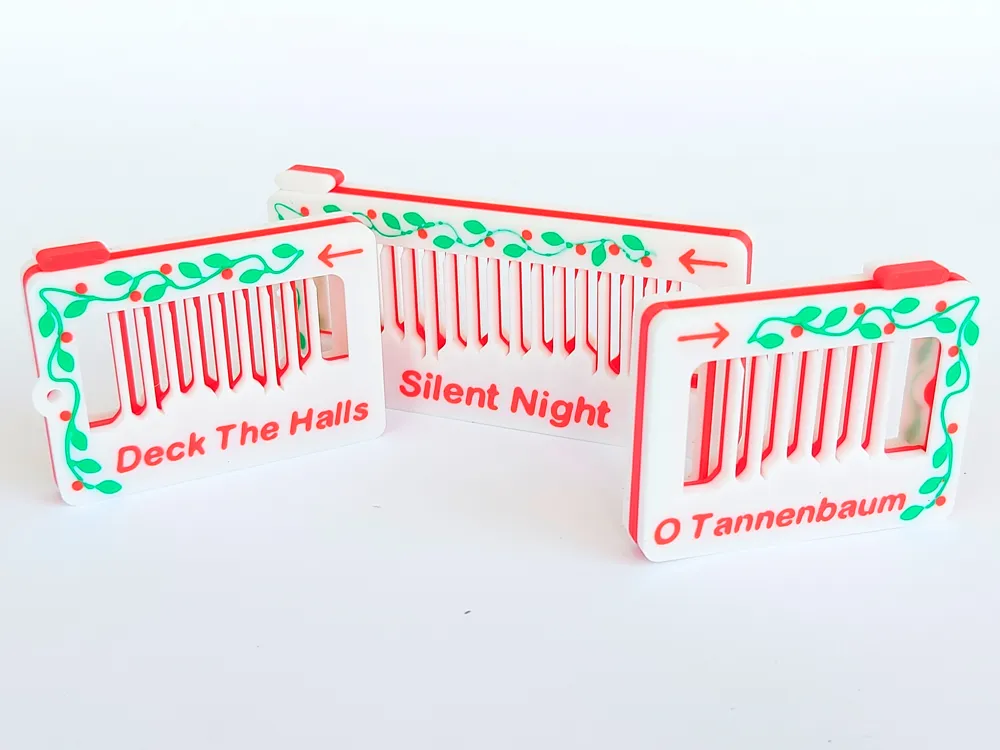 Musical Fidget (X-Mas Edition) - Free 3D Print Model - MakerWorld