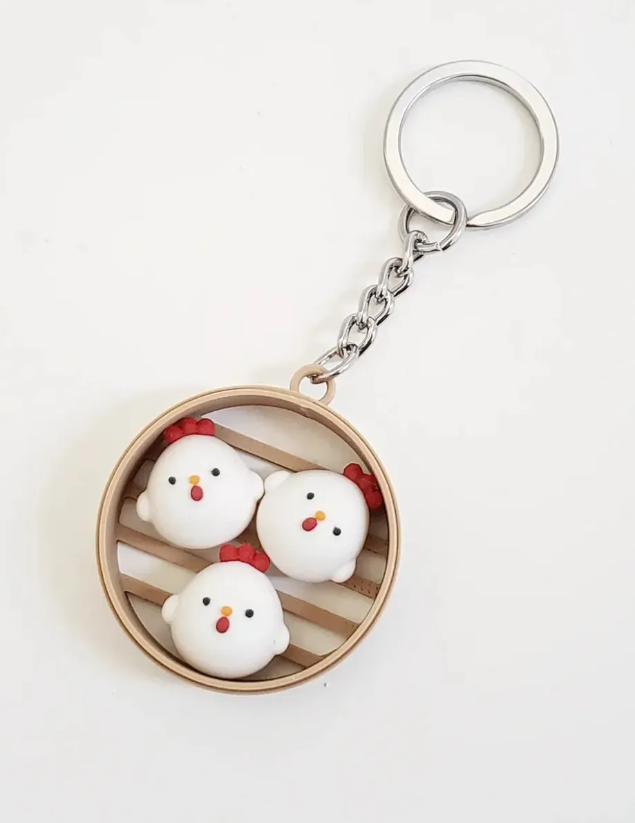 Chicken Bun Fidget Keychain (Dim Sum) by Jefflynn MakerWorld: Download ...