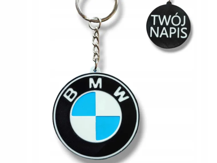 BMW CAR Keychain double side with text by Qunie 3D - MakerWorld