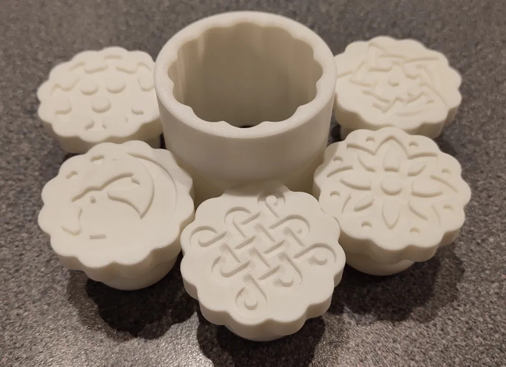 Simple moon cake molds by TimeForCookies - MakerWorld