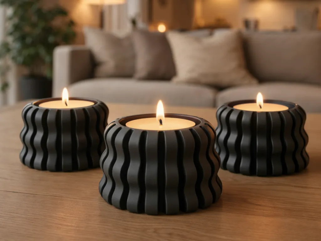 Modern tealight - Free 3D Print Model - MakerWorld