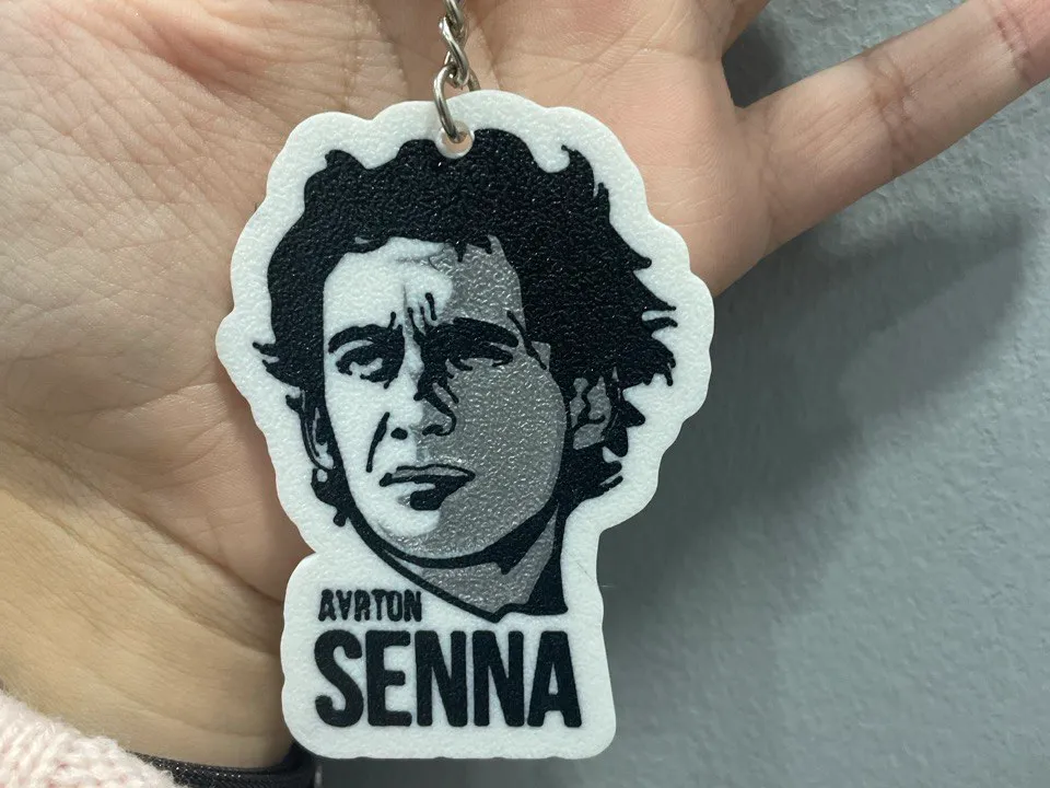 Keychain Ayrton Senna - Free 3D Print Model - MakerWorld