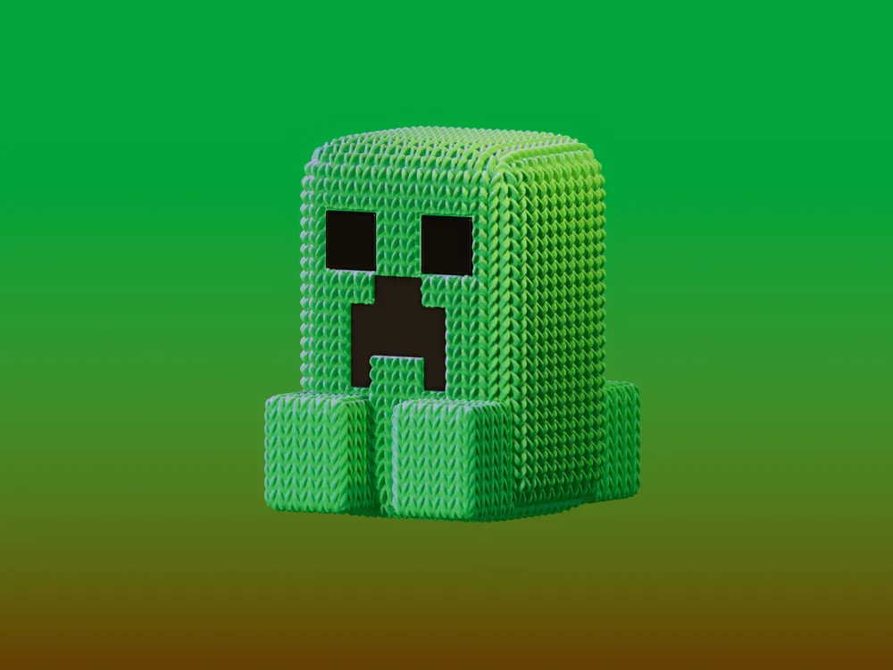 Cute Knitted Minecraft Creeper (No AMS Required) by McG3D Designs ...