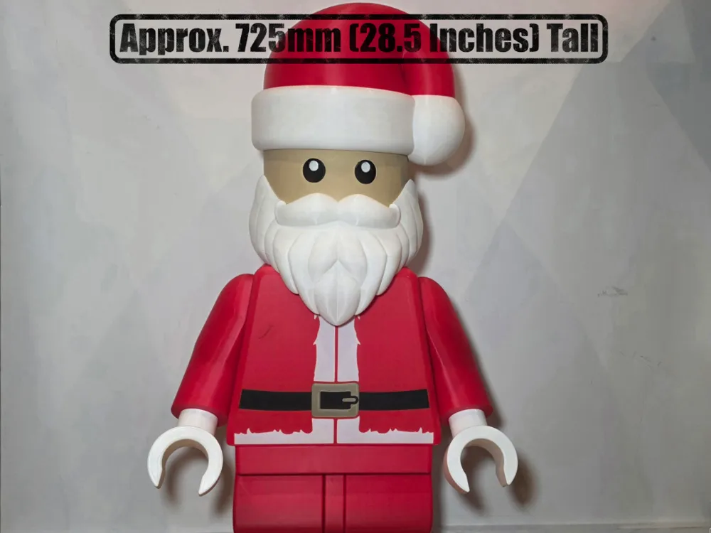 Mega Massive Brick Santa by p666buc MakerWorld: Download Free 3D Models