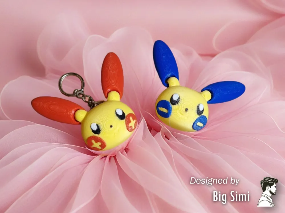 Minus- und Plus-Pokémon-Schlüsselanhänger von Big Simi - MakerWorld