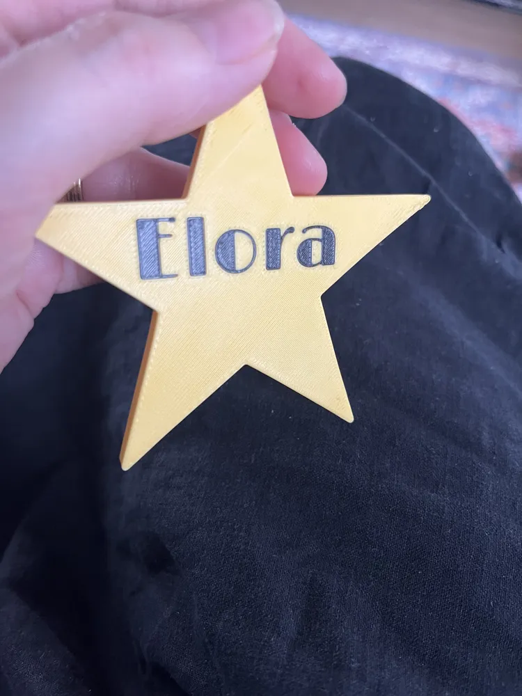 Star name tag generator by (un)productive printer MakerWorld: Download ...
