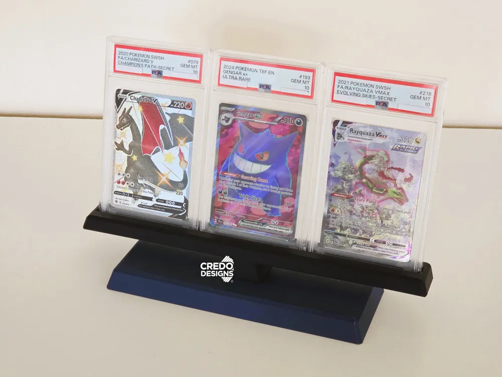 Minimal Triple Pokémon PSA Slab Display Stand - Free 3D Print Model ...