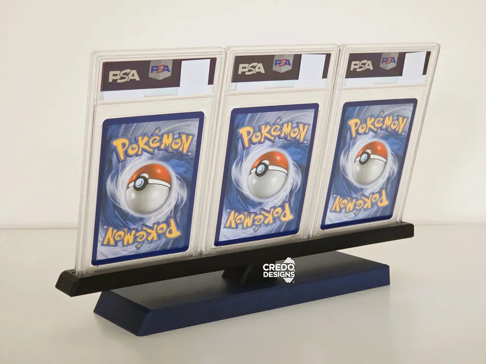 Minimal Triple Pokémon PSA Slab Display Stand by Credo Designs ...