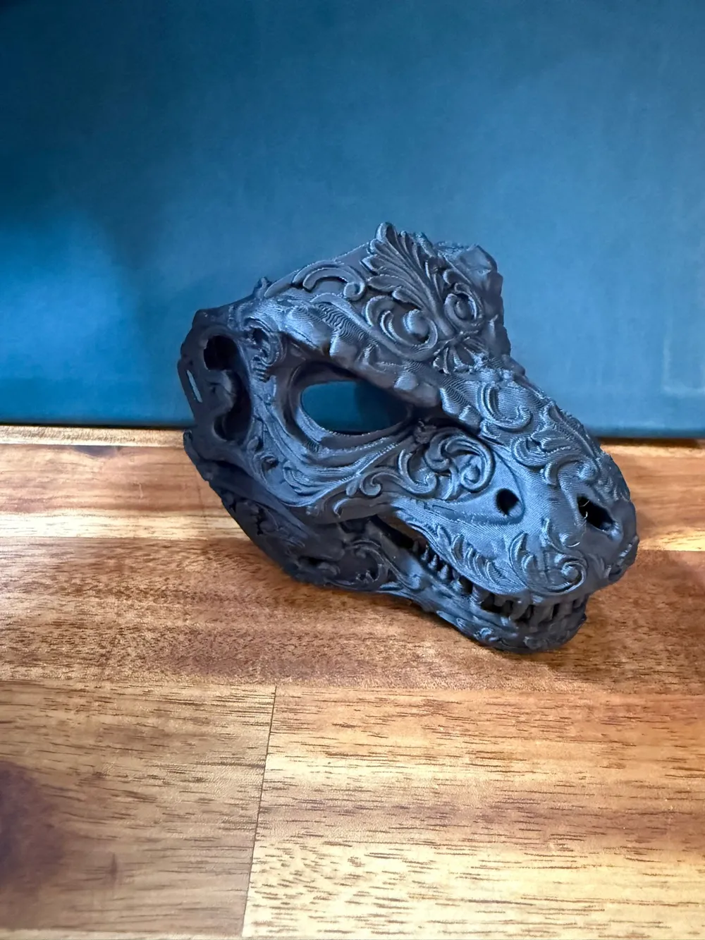 Baroque T-Rex King Dinosaur Mask - Free 3D Print Model - MakerWorld