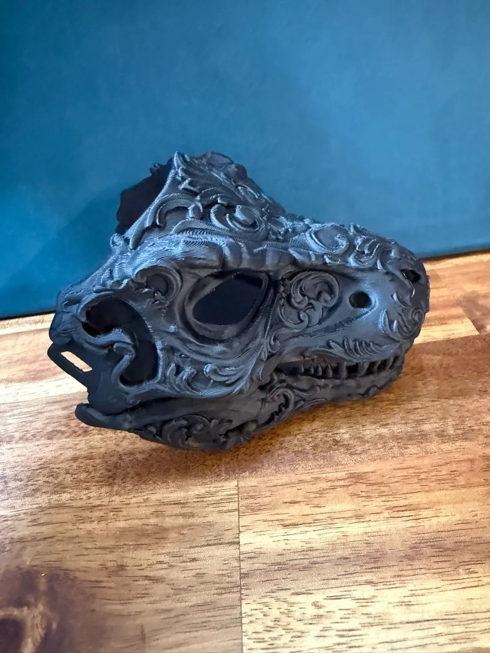 Baroque T-Rex King Dinosaur Mask - Free 3D Print Model - MakerWorld