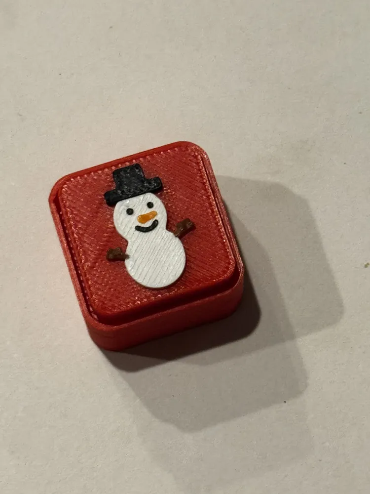 Snowman square fidget clicker by seattlegirl2 MakerWorld: Download Free ...