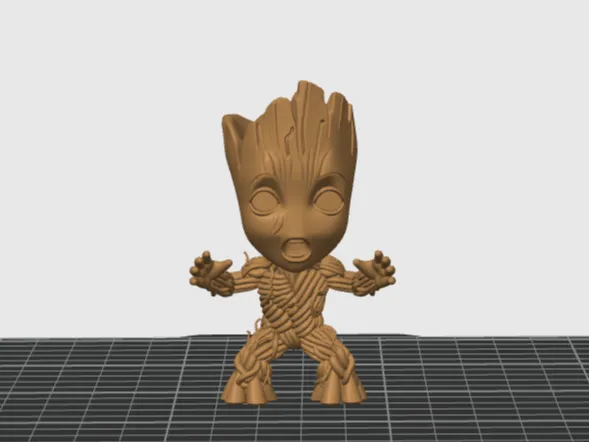 Surprised Baby Groot Keychain by MG MakerWorld: Download Free 3D Models