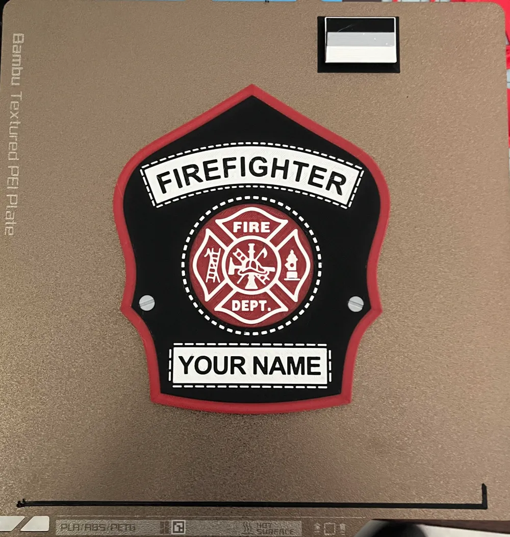Firefighter Helmet Shield - Editable by PWmodder1027 MakerWorld ...