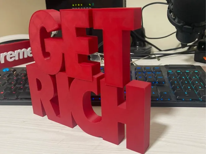 Get Rich logo by 3DGAP MakerWorld: Download Free 3D Models