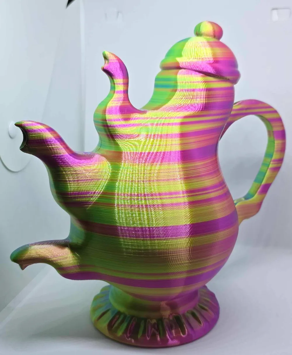 Alice in Wonderland inspired 3 spout Tea pot - Free 3D Print Model ...