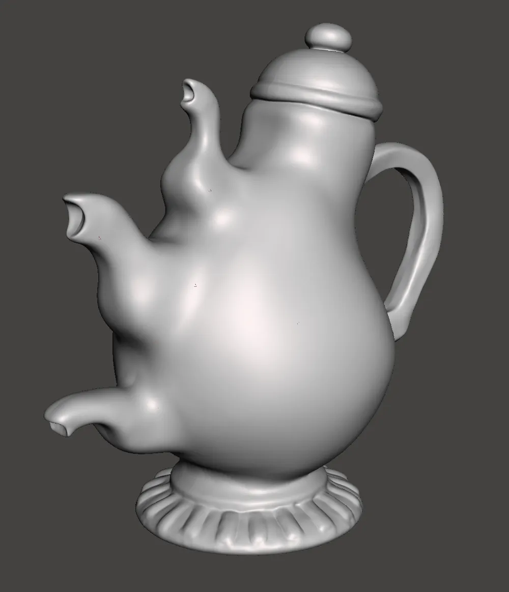 Alice in Wonderland inspired 3 spout Tea pot - Free 3D Print Model ...