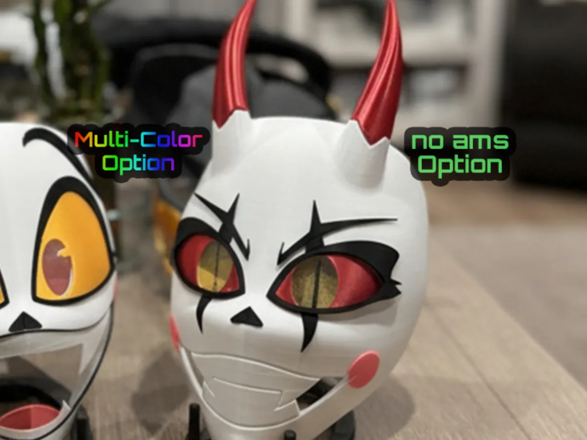 Demon Mode Charlie Morningstar Mask - Free 3D Print Model - MakerWorld