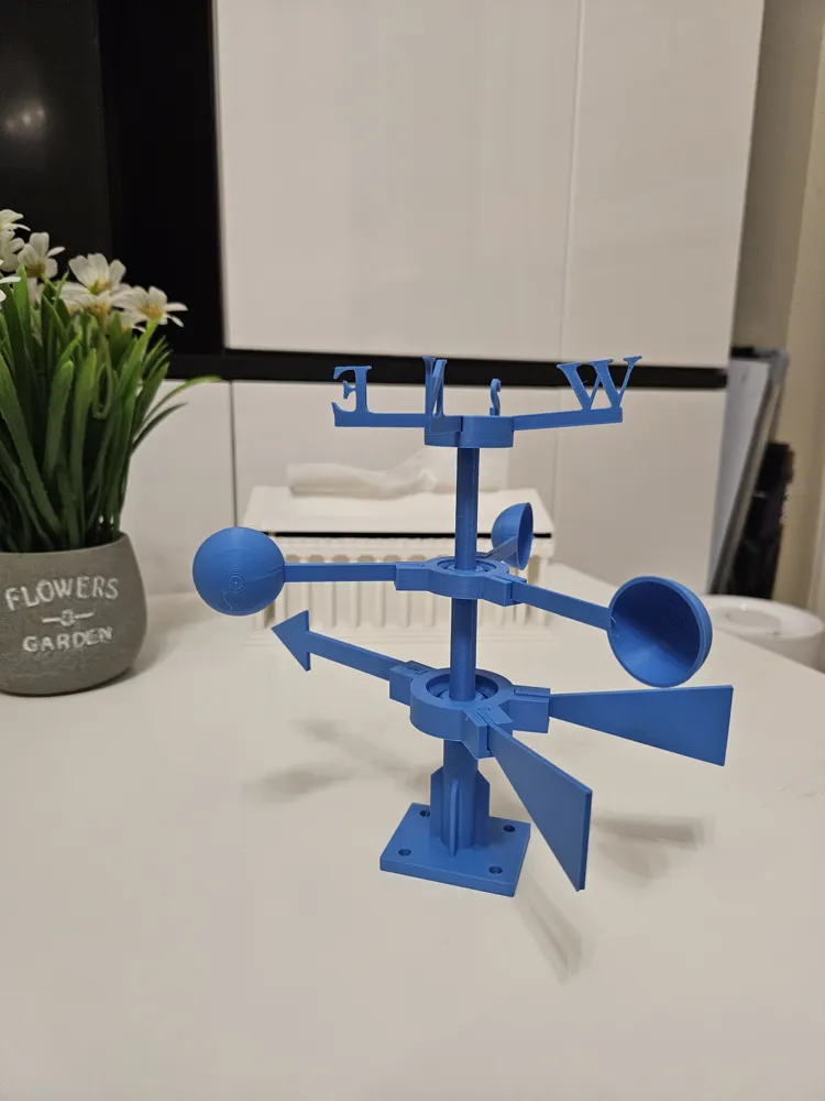 Windmill Anemometer Wind Direction Indicator - Free 3D Print Model ...