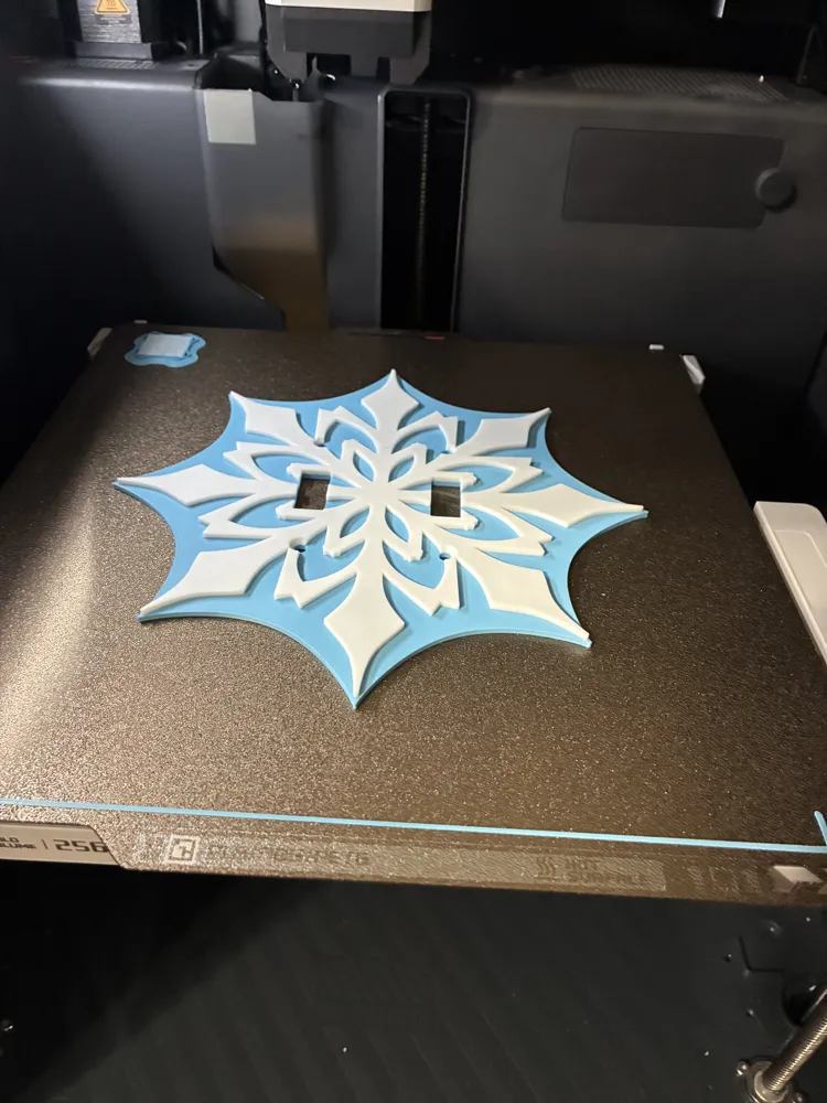 Snowflake Light Switch Cover (Single/Double) - Free 3D Print Model ...