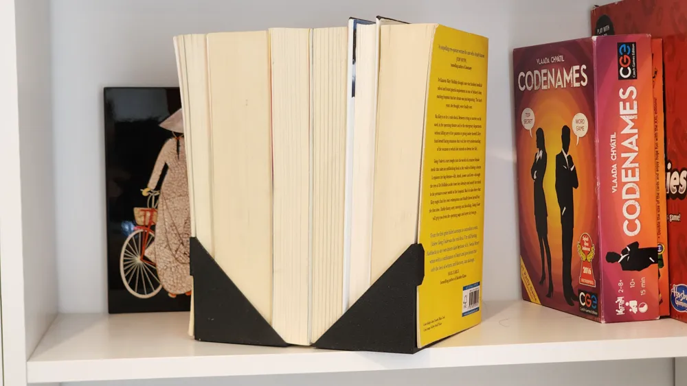 STRONG INVISIBLE BOOK END! no supports! - Free 3D Print Model - MakerWorld