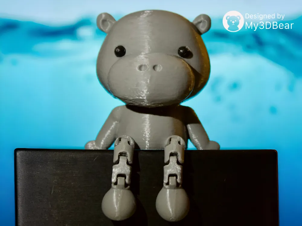 Articulated Moo Deng with flexi legs by My3DBear MakerWorld: Download ...