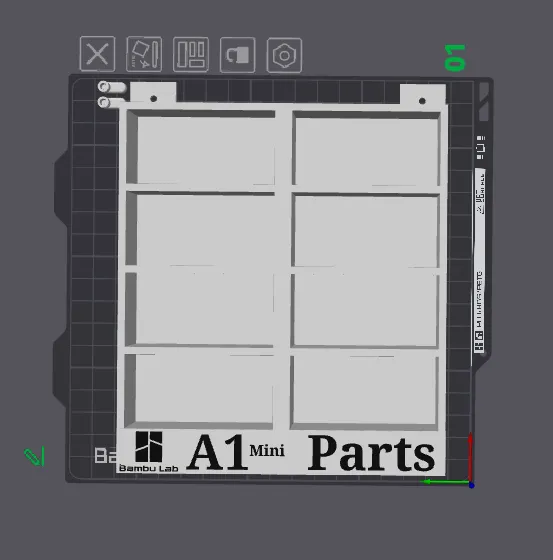 A1-Mini Parts Wall mount storage by Big-Daddy - MakerWorld