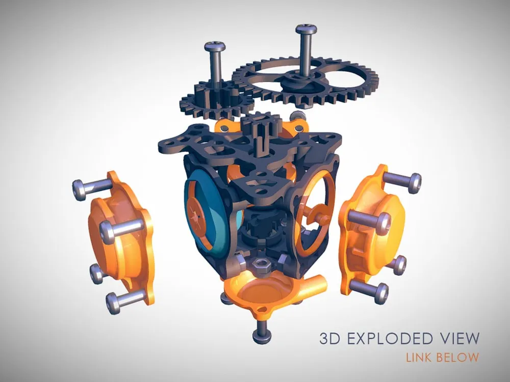 Balloon Powered Radial Engine - Free 3D Print Model - MakerWorld