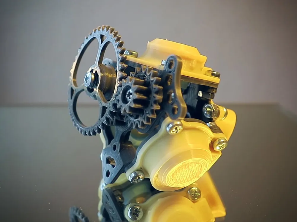 Balloon Powered Radial Engine - Free 3D Print Model - MakerWorld