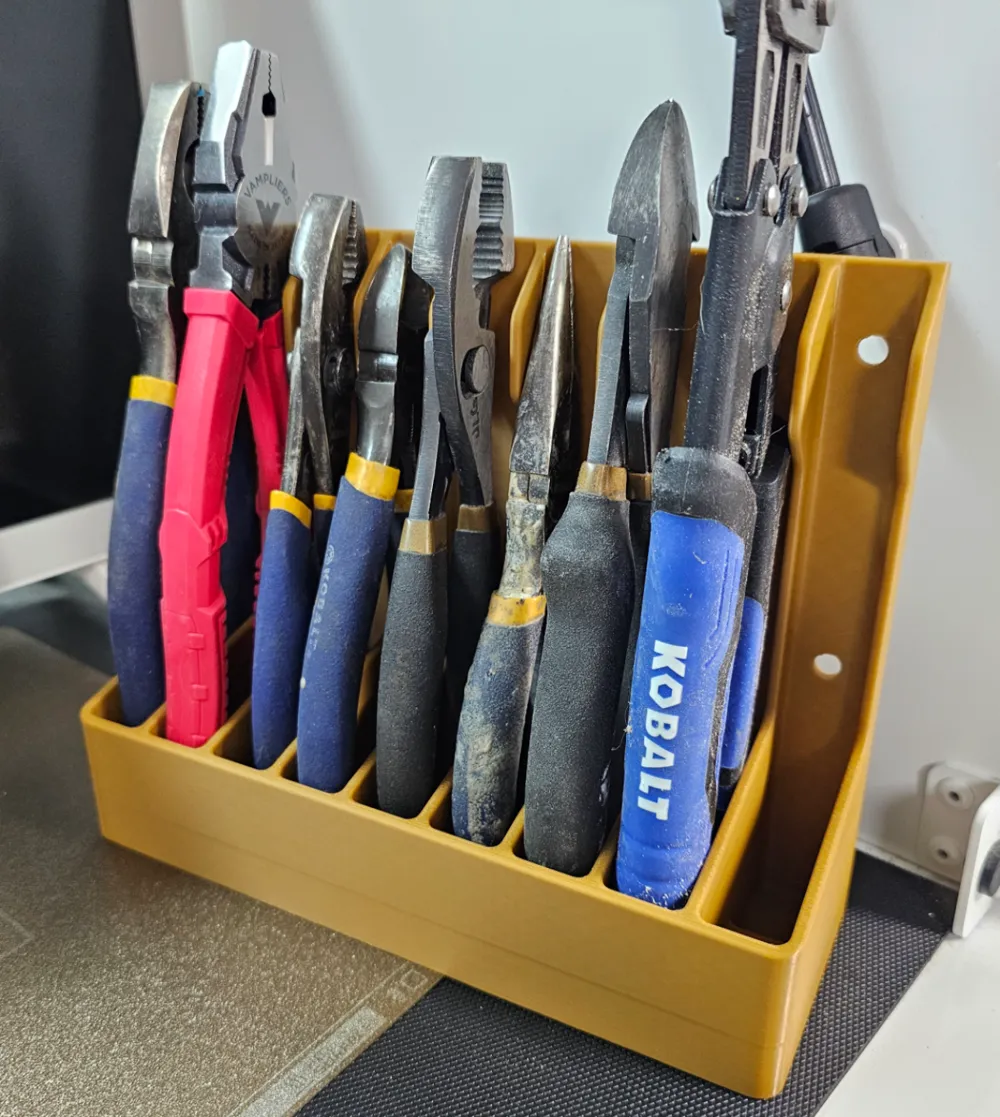 Vertical Pliers Rack with .750" (18.6mm) Pockets by rampomatic - MakerWorld