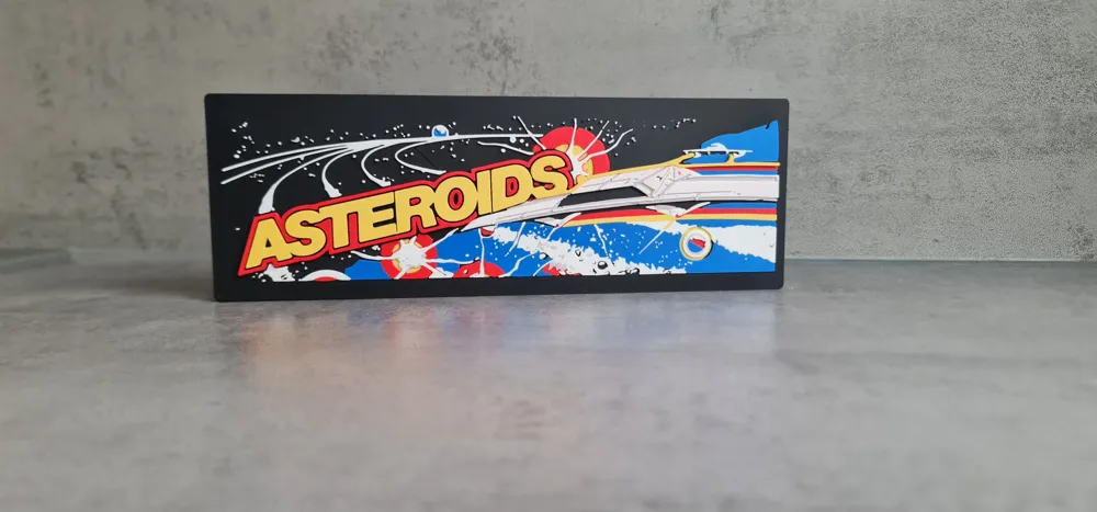 Asteroids classic arcade marquee style logo / sign by Lendehaas ...