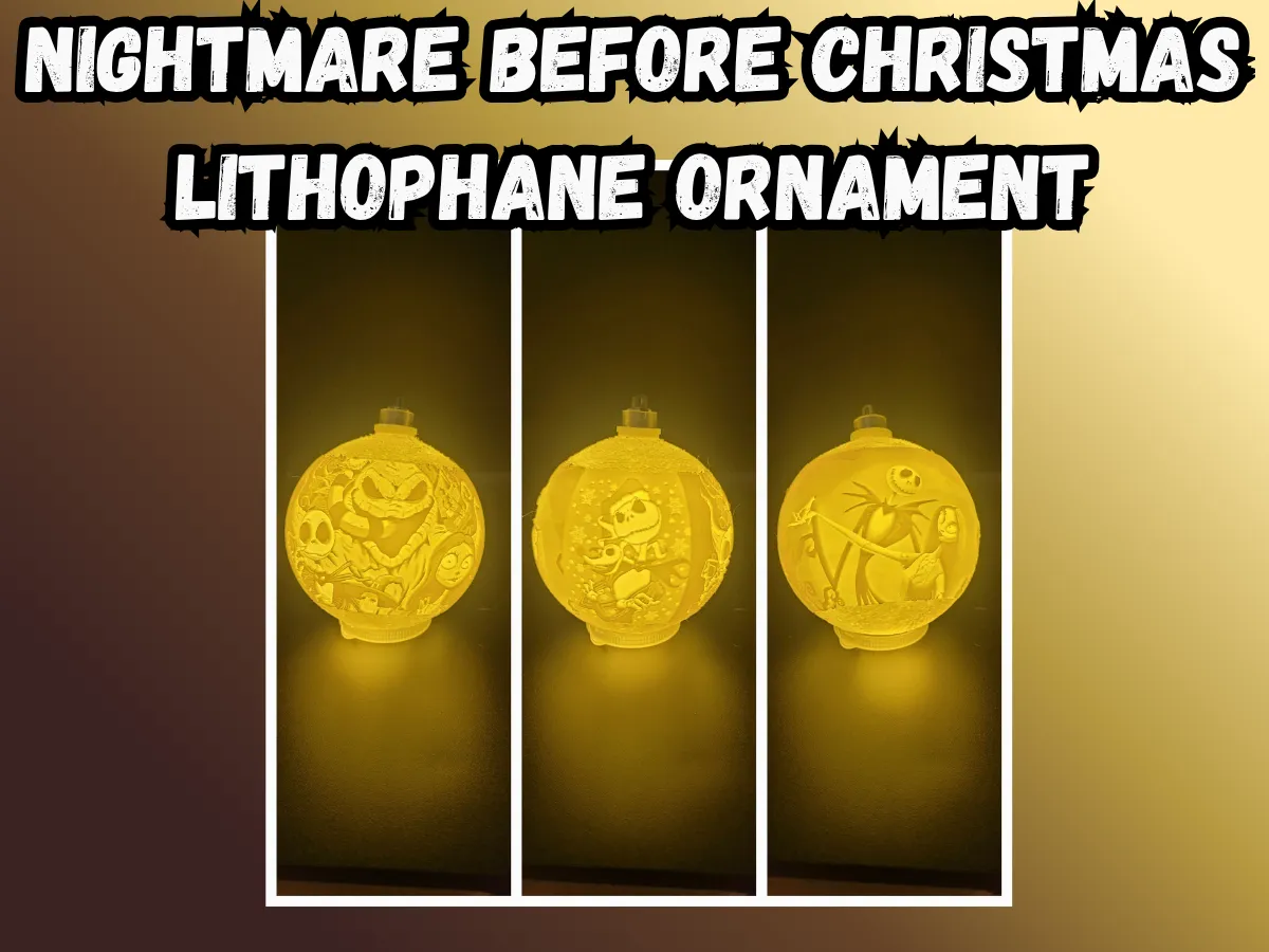 Nightmare Before Christmas Lithophane Ornament by Galactic Prints ...