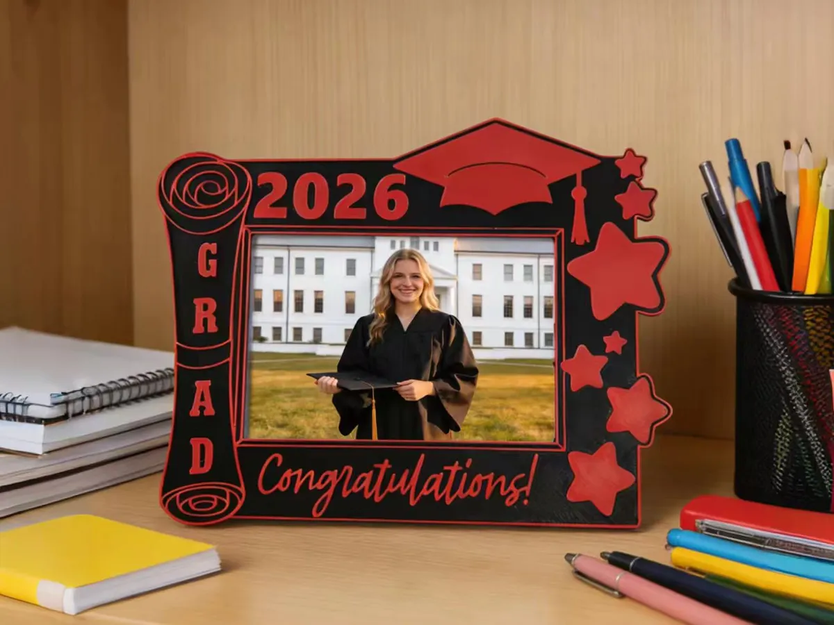 2026 Graduation Photo Frame 4x6 inch - Free 3D Print Model - MakerWorld