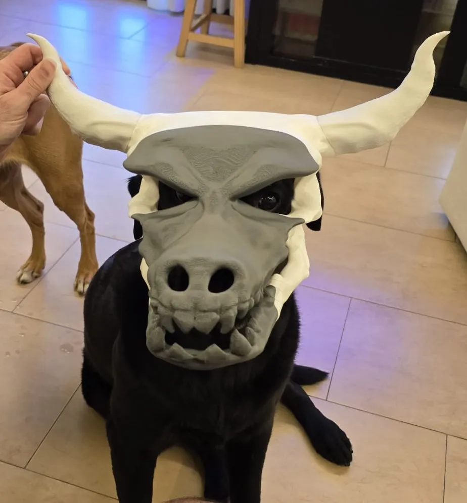 Demon dog skull mask by Fancraft Forge - MakerWorld