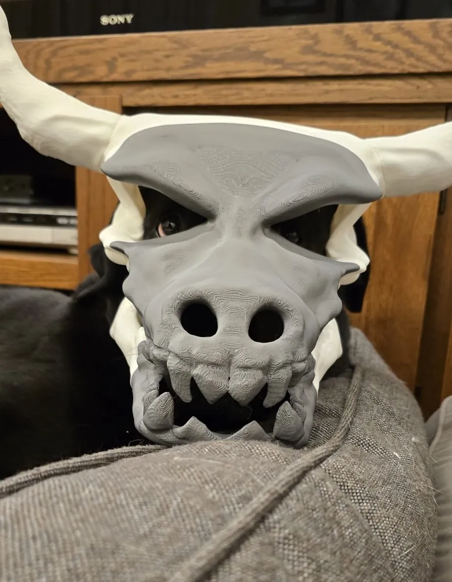 Demon dog skull mask by Fancraft Forge - MakerWorld