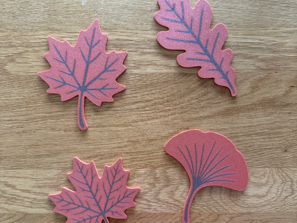 Autumn Leaf Coasters by Benji MakerWorld: Download Free 3D Models