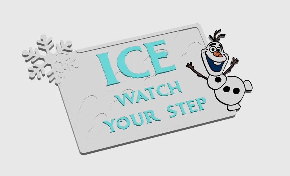 Olaf sign style (FROZEN) by Carlson MakerWorld: Download Free 3D Models