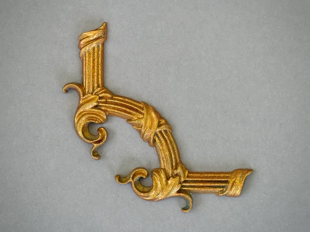Rococo corner appliqué, Gilt bronze, 19th century - Free 3D Print Model ...
