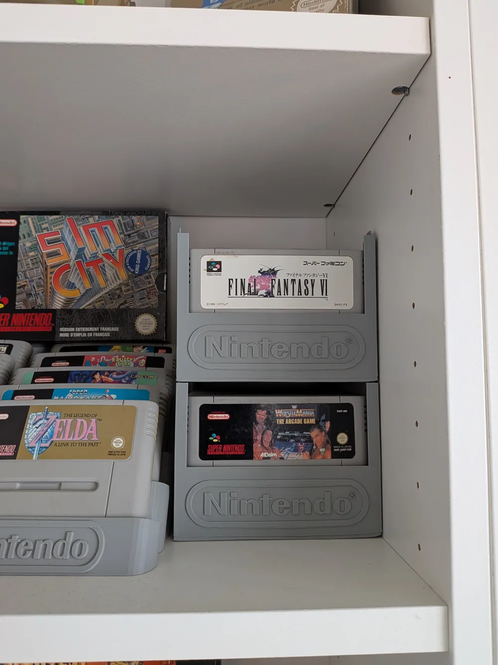 Super Nintendo/Super Famicom game holder stackable - Free 3D Print ...