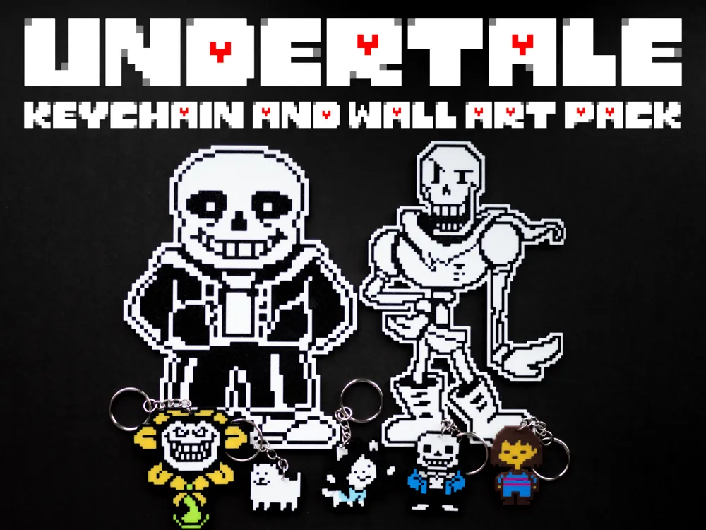 Undertale Keychain & Wall Art Pack by Powerpill.prints - MakerWorld