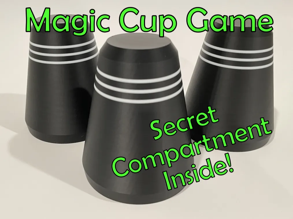 Magic Cup - Magic Shell Game - Free 3D Print Model - MakerWorld