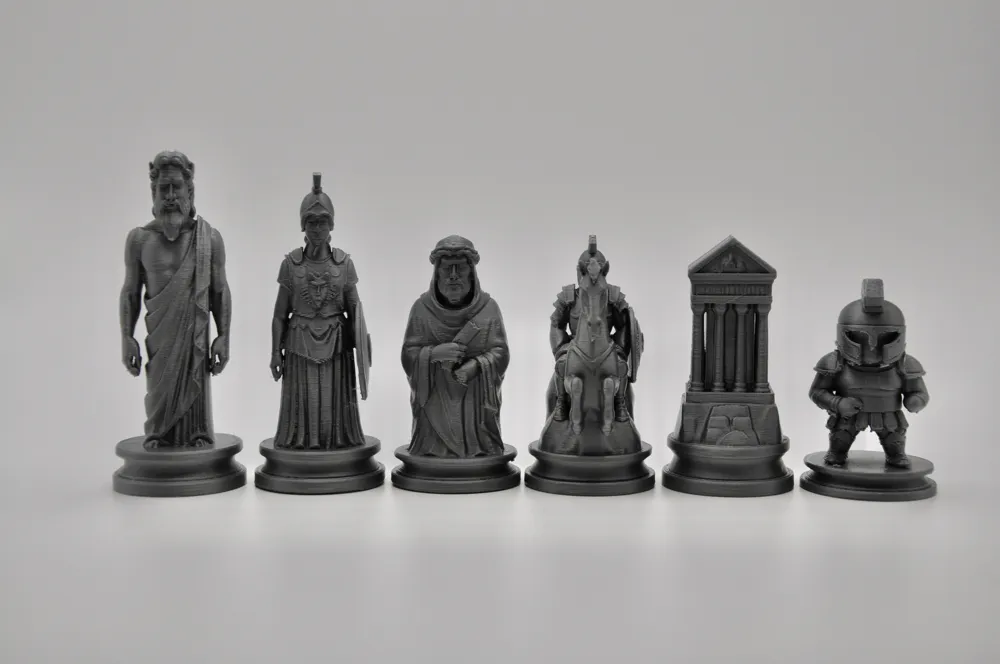 Ancient Greece v Ancient Rome Chess Set - Free 3D Print Model - MakerWorld