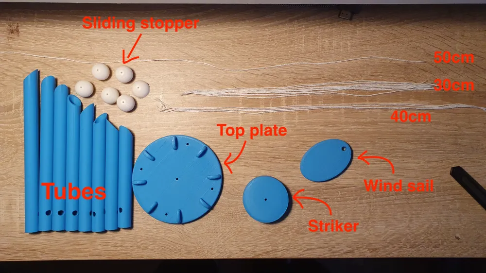 WIND CHIME - FULLY CUSTOM! - Free 3D Print Model - MakerWorld