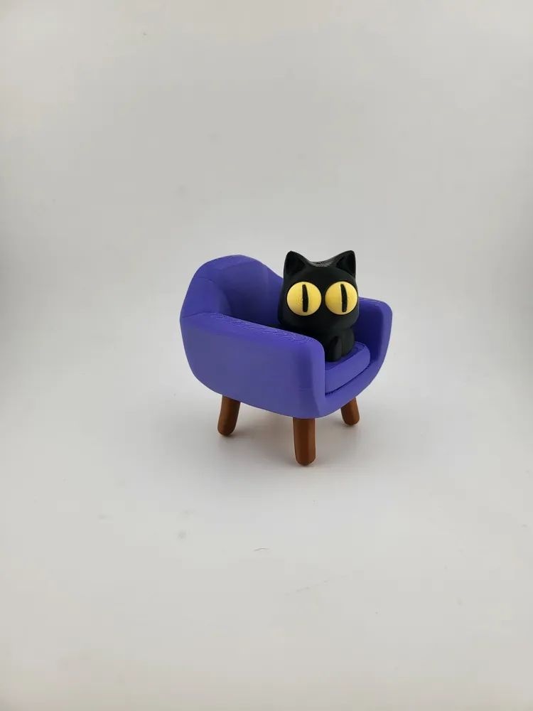 Cat on chair hypnotic NO AMS v3 decoration desk - Free 3D Print Model ...