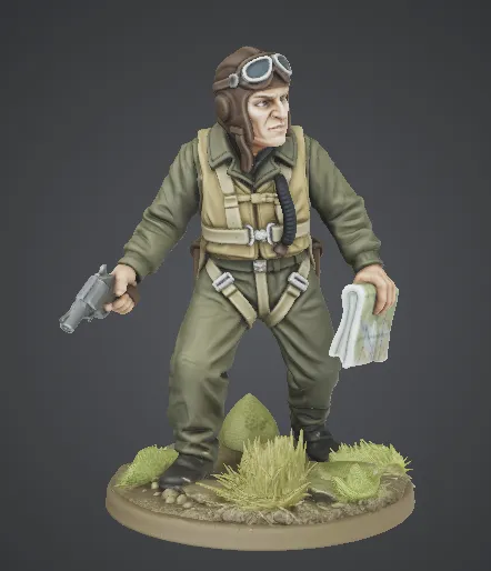 WW2 USA Pilot 2 - Free 3D Print Model - MakerWorld