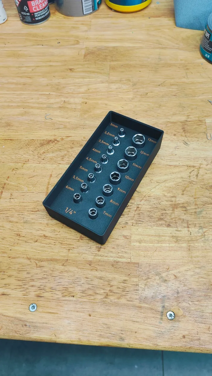 Gridfinity 1/4" socket holder Stahlwille by Llama16 - MakerWorld