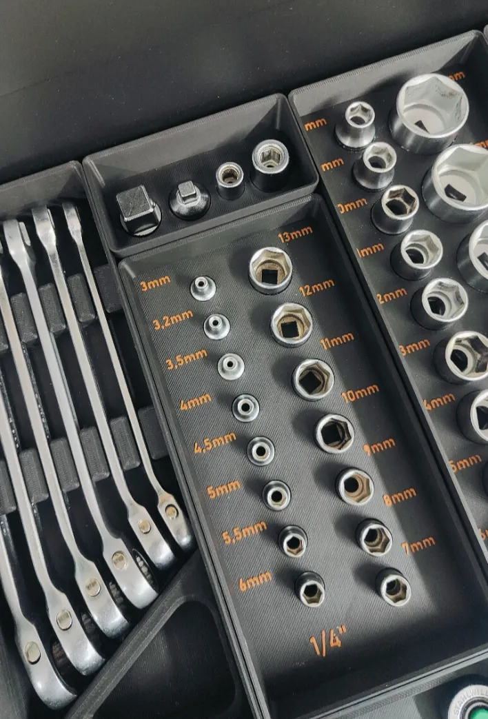 Gridfinity 1/4" socket holder Stahlwille by Llama16 - MakerWorld