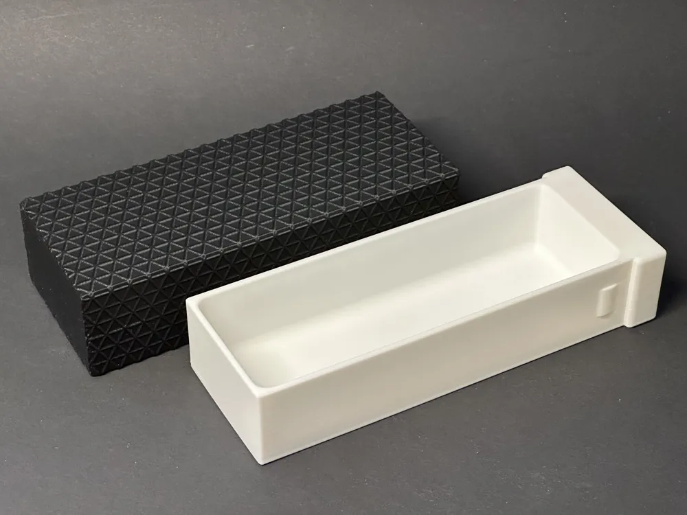 Sliding Eyeglasses Storage Case Isogrid Texture - Free 3D Print Model ...